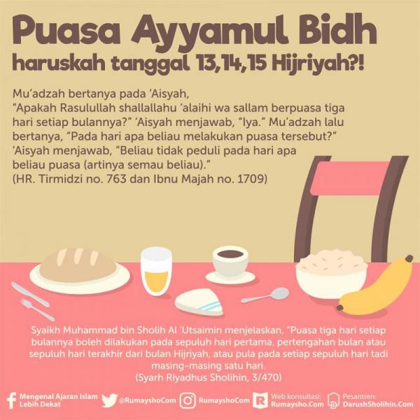 Solusi Puasa Ayyamul Bidh Pada Hari Tasyrik